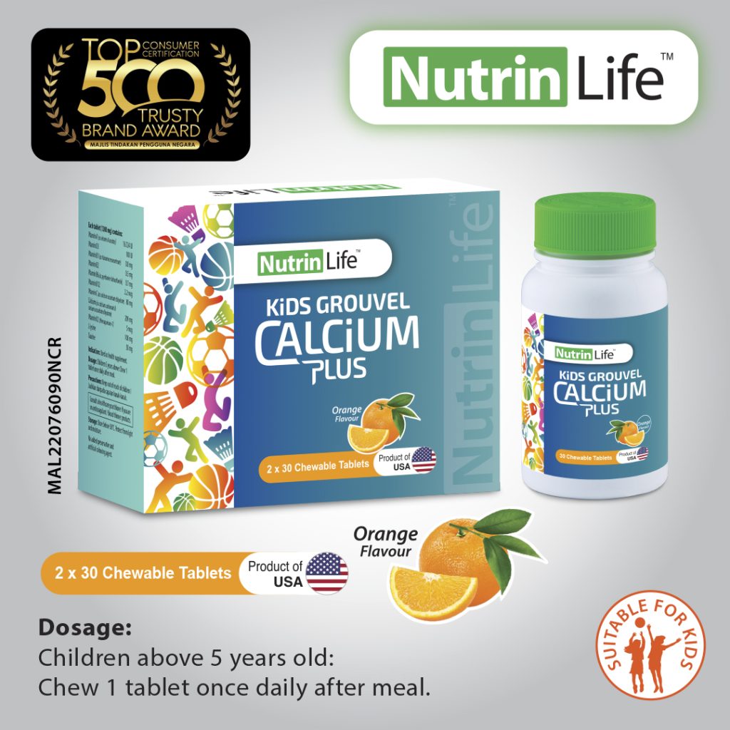 NutrinLife Kids Grouvel Calcium Plus Chewable Tablets – Nutrinlife